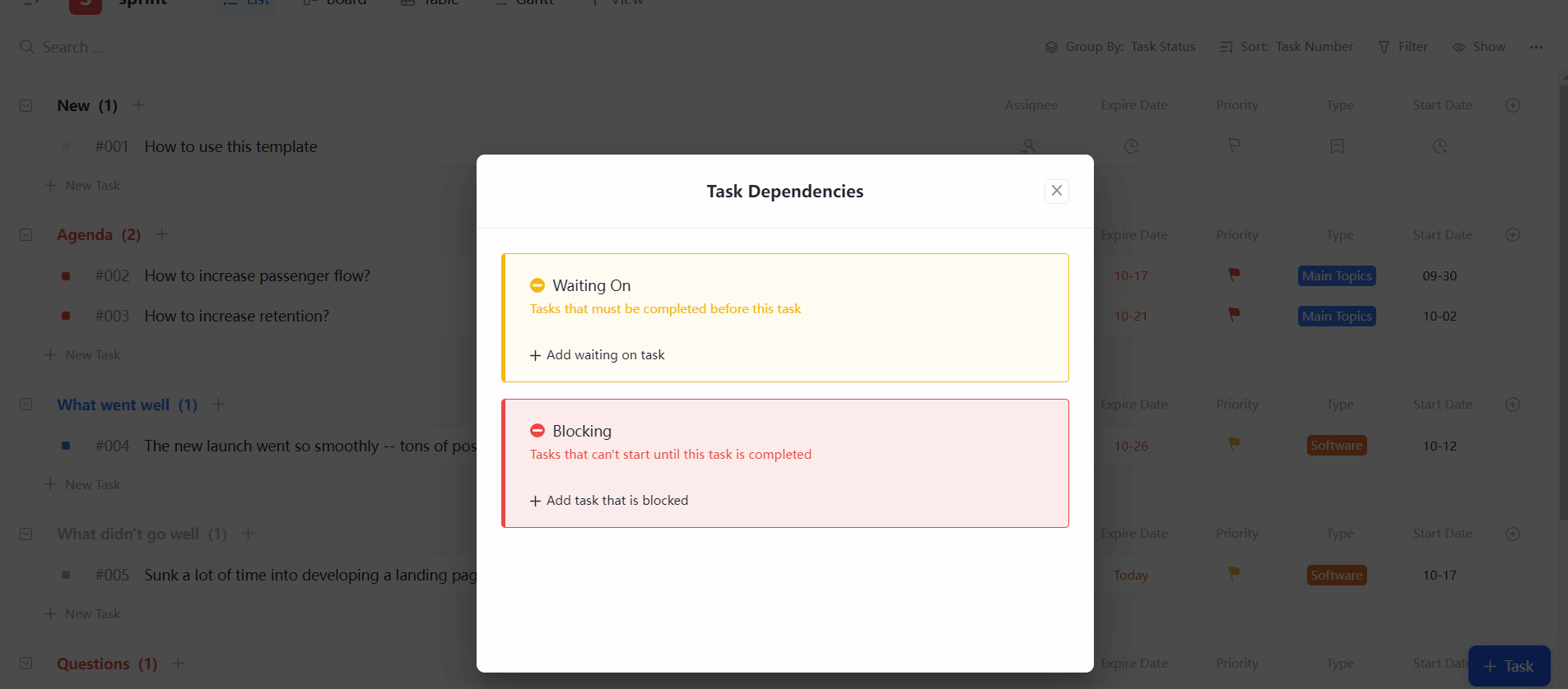 How to Understand Task Dependencies in Project Management Software ...